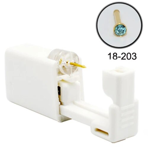 【shengxiong6525】1Pc Disposable No Pain Ear lip Piercing Unit Tool Stud ...