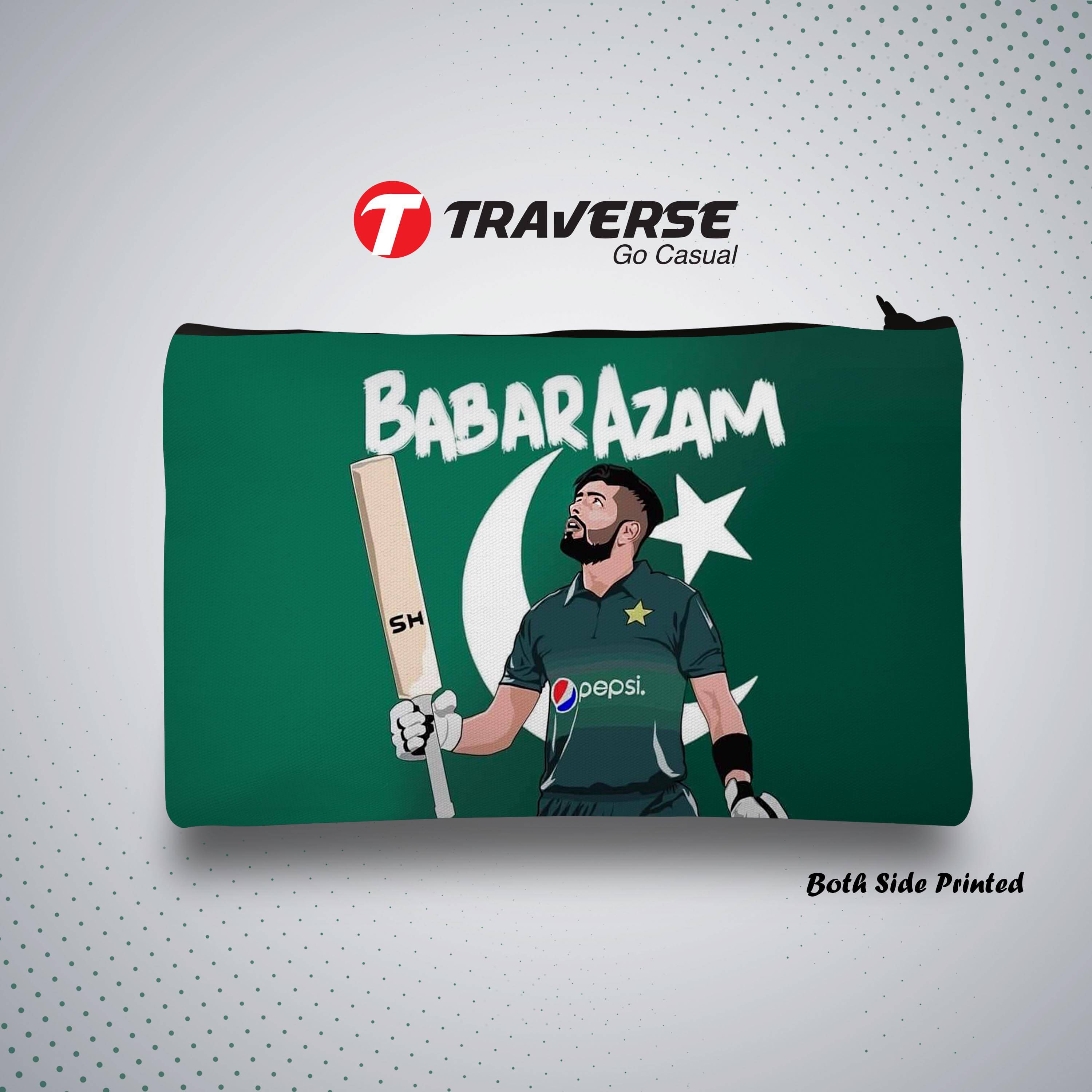 Traverse Babar Azam Cricket Pencil Pouch (Digitally printed on Cloth ...
