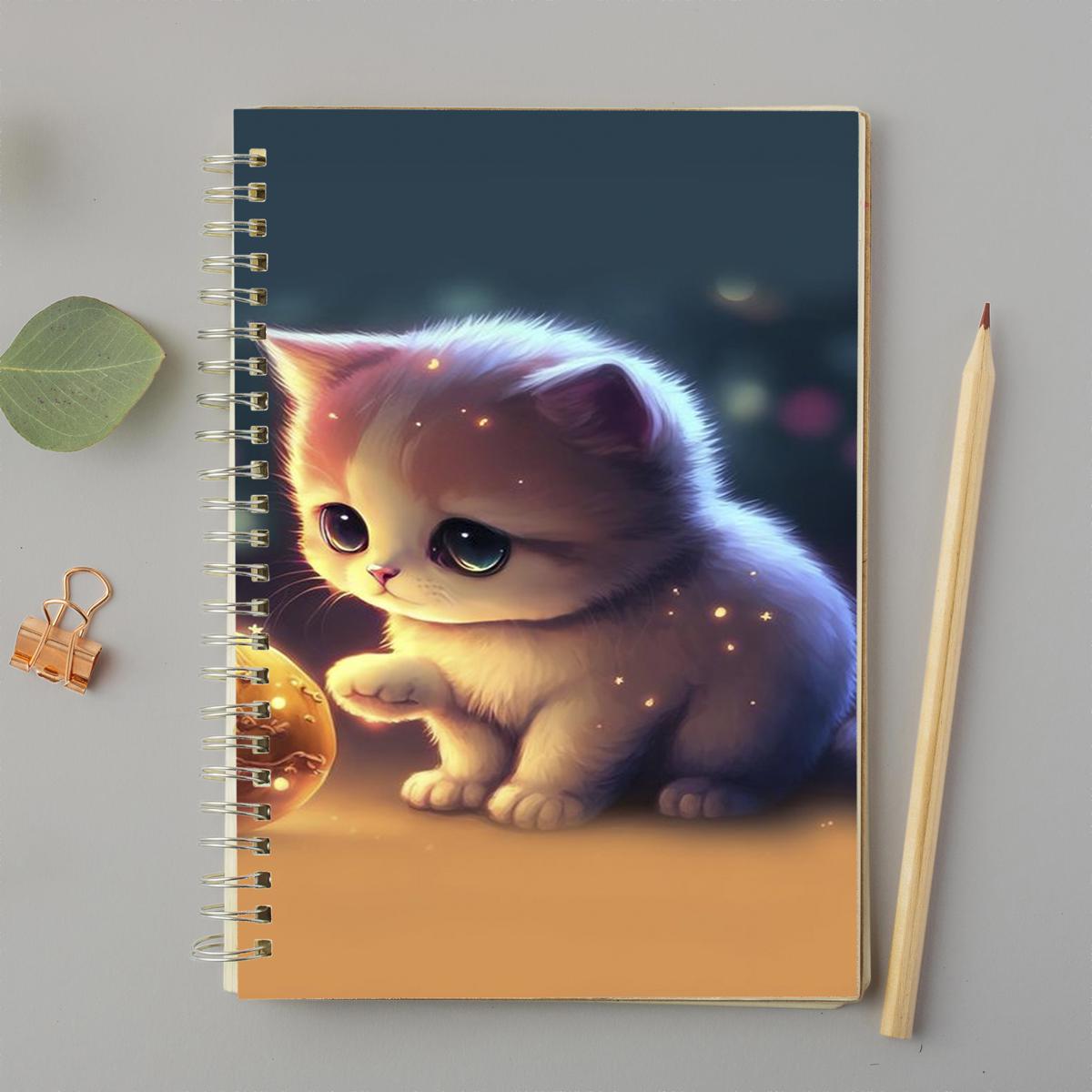 Cute Cat-A4 & A5 Spiral Notebook with Plastic Sheet | Daraz.pk