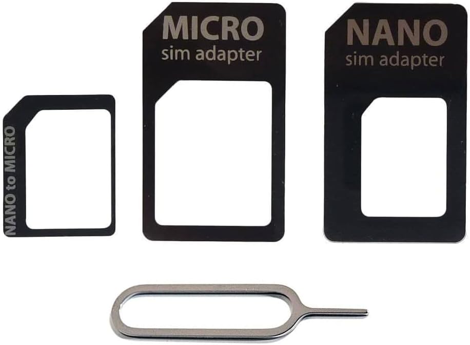 4 in 1 Pack Sim Card Adapter Kit | Sim Ejection Tool | Nano Micro ...