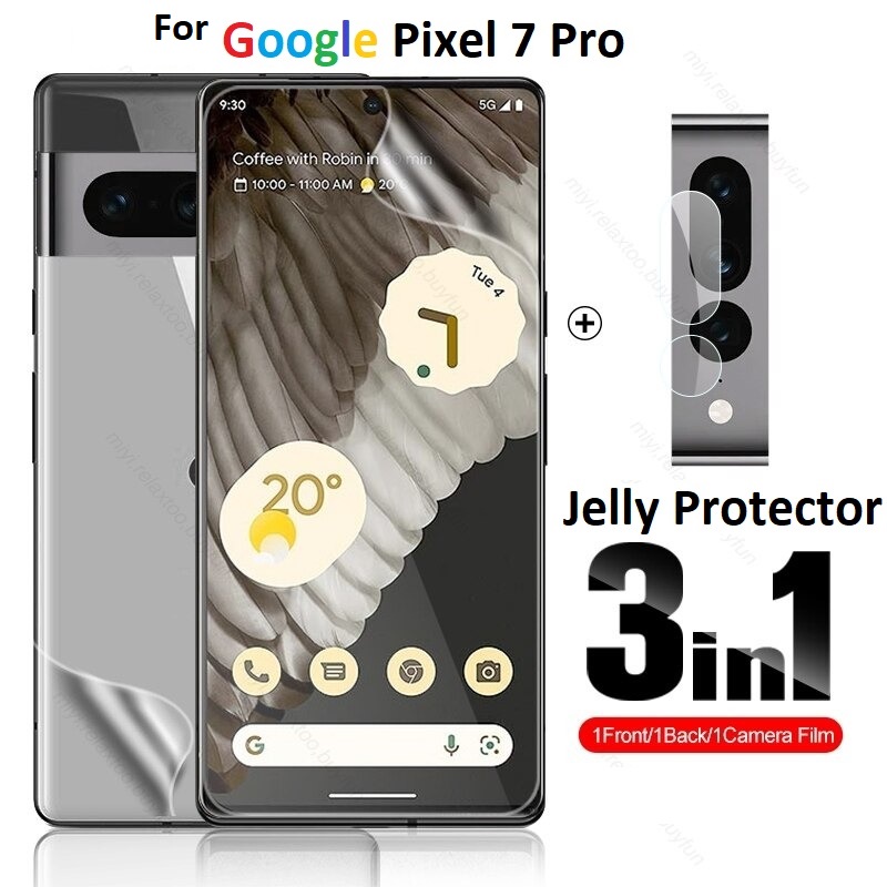 Google Pixel 7 Pro Screen Protector Jelly and Back side Jelly protector ...