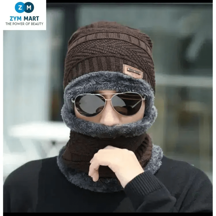 Winter Beanie Hat Cap Neck Warmer Scarf Set Fleece|Cold Weather Face ...