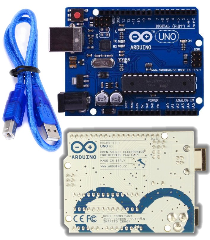 Arduino UNO R3 Italy ATmega328P with USB cable | Daraz.pk