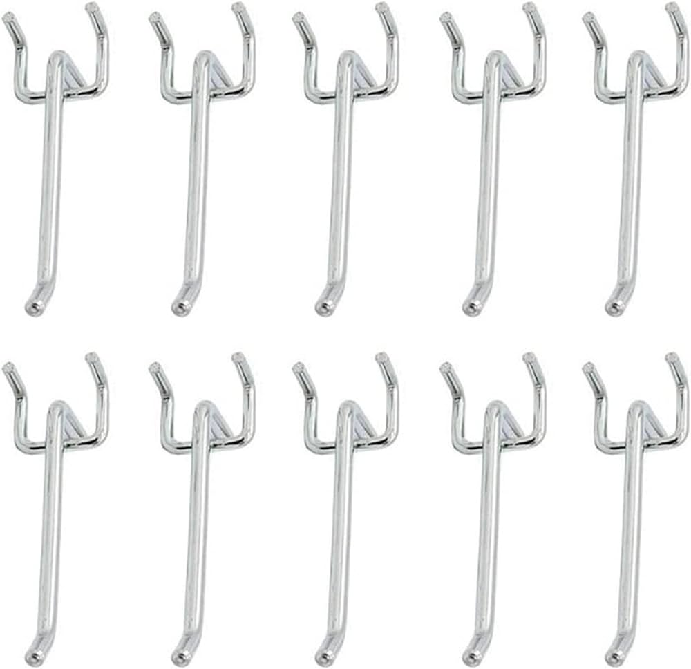 Pack of 10 Grid Wall Hook Peg Board Accessories Supermarket Shelf Grid ...