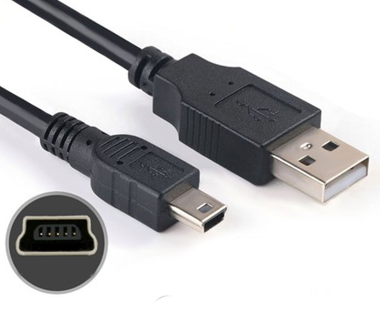 Branded, Heavy duty V3 Data/Charging cable, USB 2.0 type A to mini USB ...