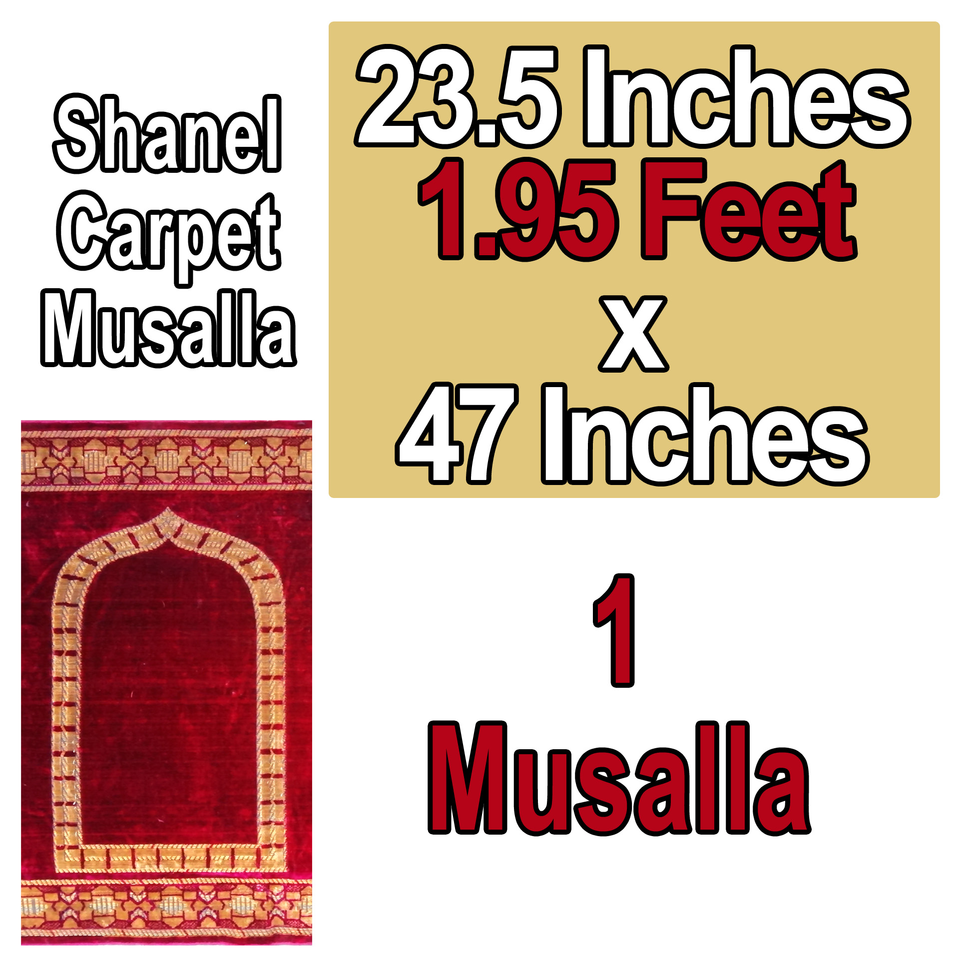 Velvet Prayer Mats, Prayer Rug & Prayer Carpet | Red Color Soft Masjid ...