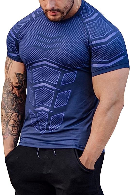 Superhero Men's Compression Shirt 3D Printed Sports Gym T-Shirts ...