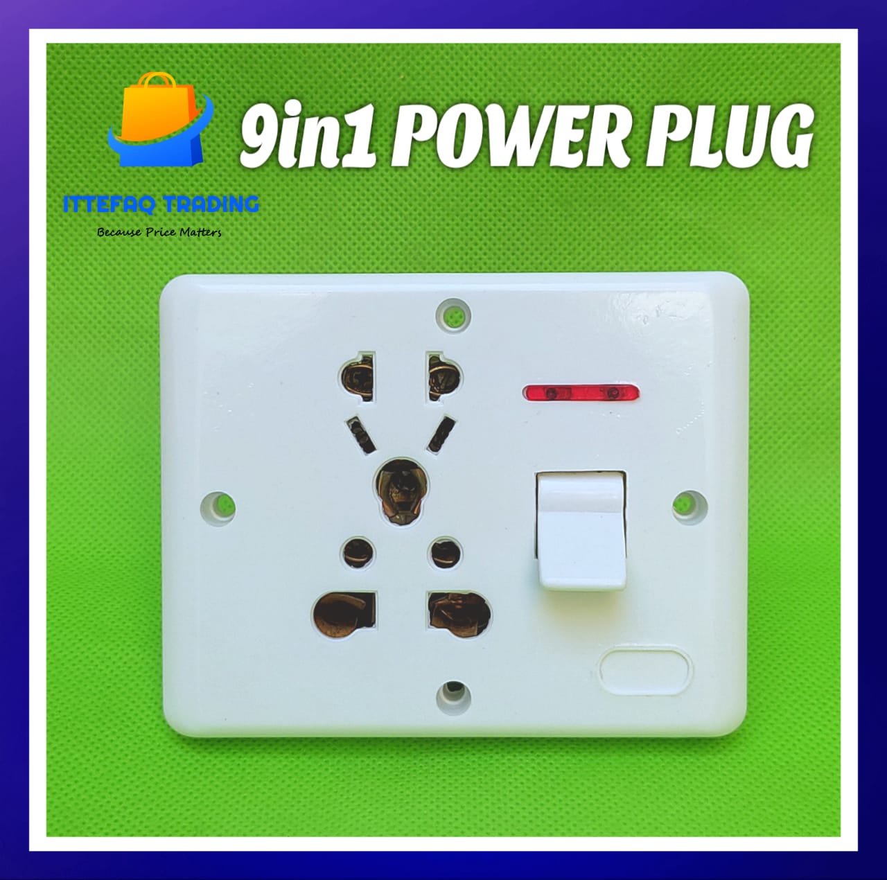 UNIVERSAL 3 Pin Power Plug Socket Wall Socket Plate - 500 Volts / 40 ...