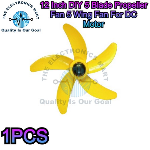 12 Inch DIY 5 Blade Propeller Fan 5 Wing Fan For DC Motor In Pakistan ...