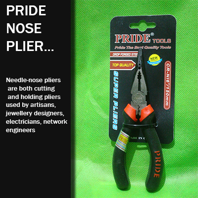PRIDE NOSE PLIER 150mm 6" BLACK | Daraz.pk