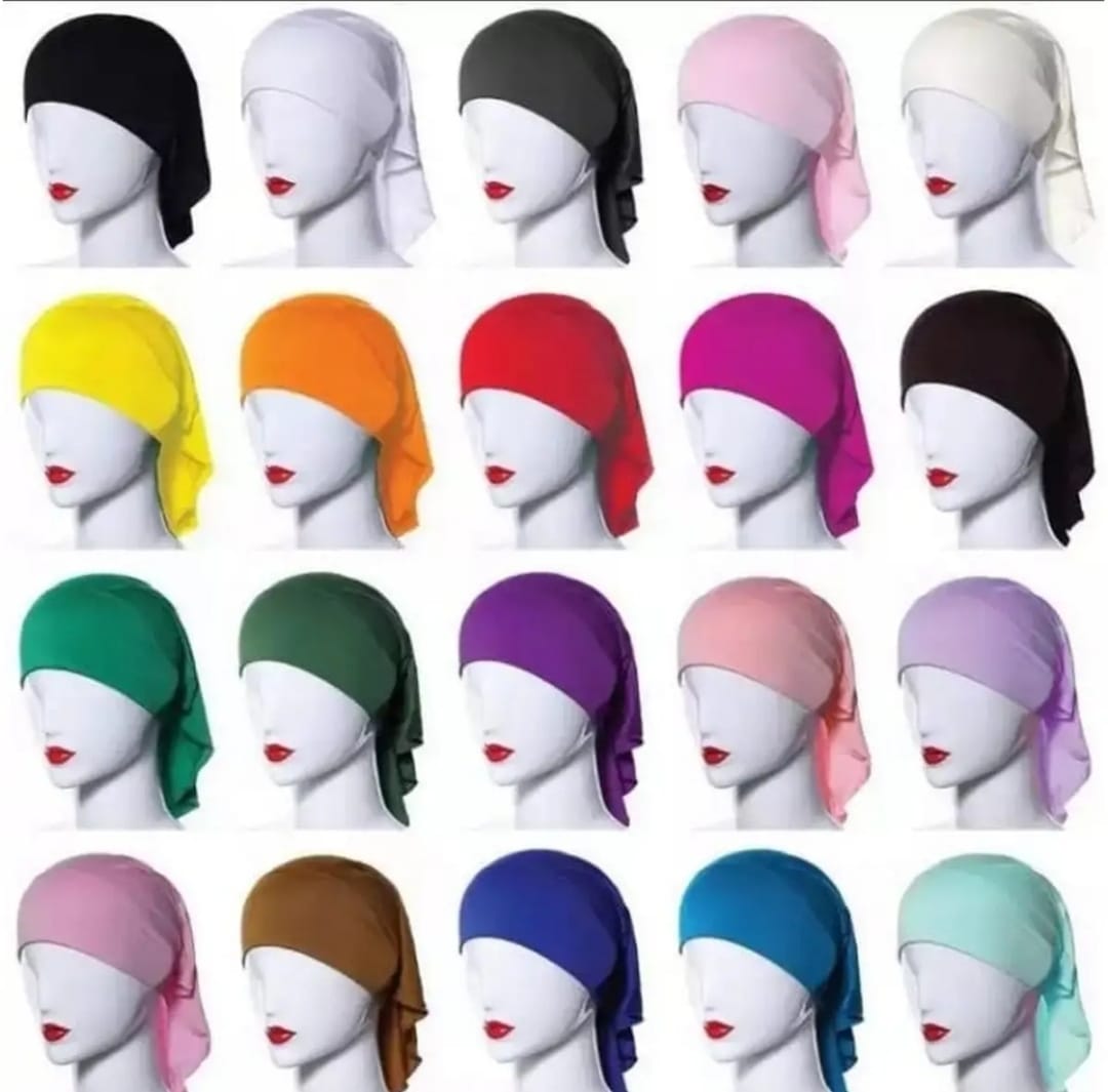 Pack 0f 16 Tube Hijab Caps - Muslim Hijab Caps for Girls and Women ...