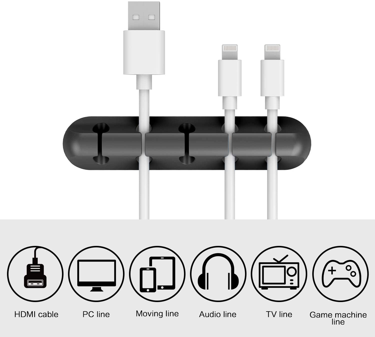 Power Cord Holder Cordies Desktop Cable Management Organizer - Weighted ...