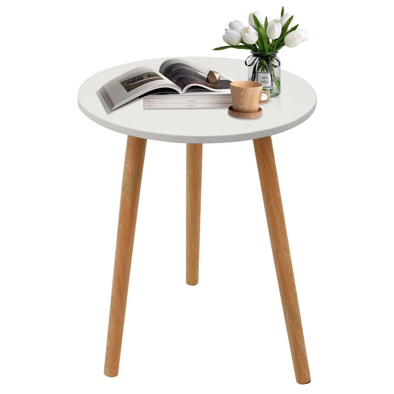 Modern Round Side Table, Small Tables for Small Spaces, Circle Coffee ...