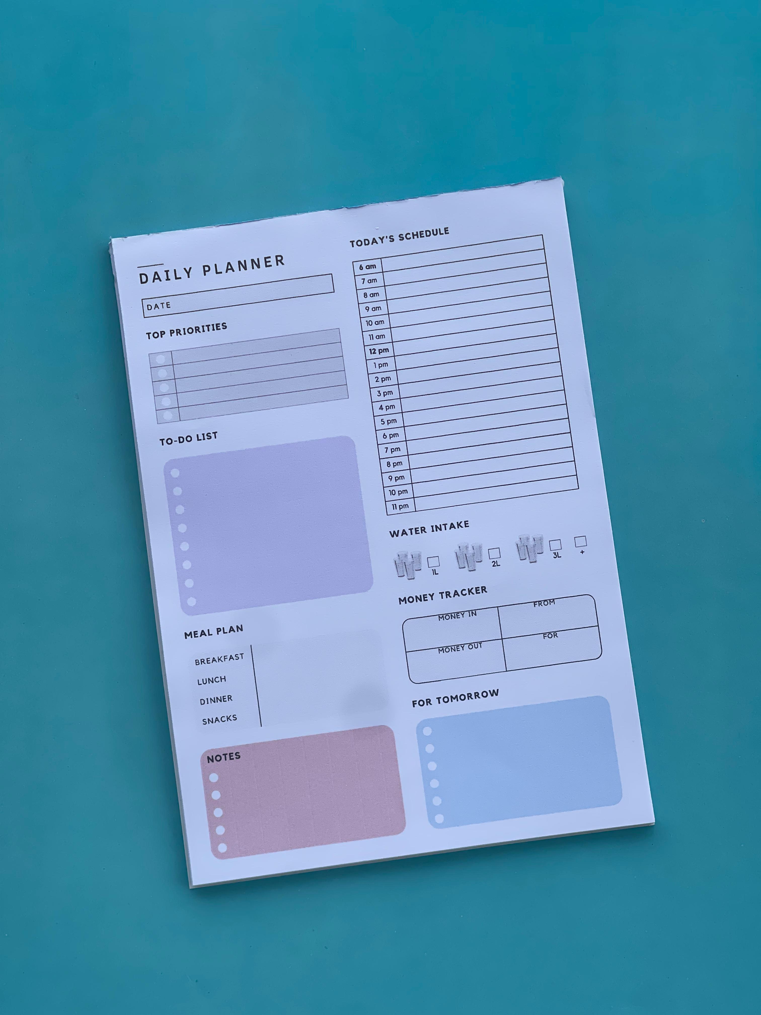 Daily To Do Pad A5 | Note book | Task list| Memo Draft Checklist Doodle ...