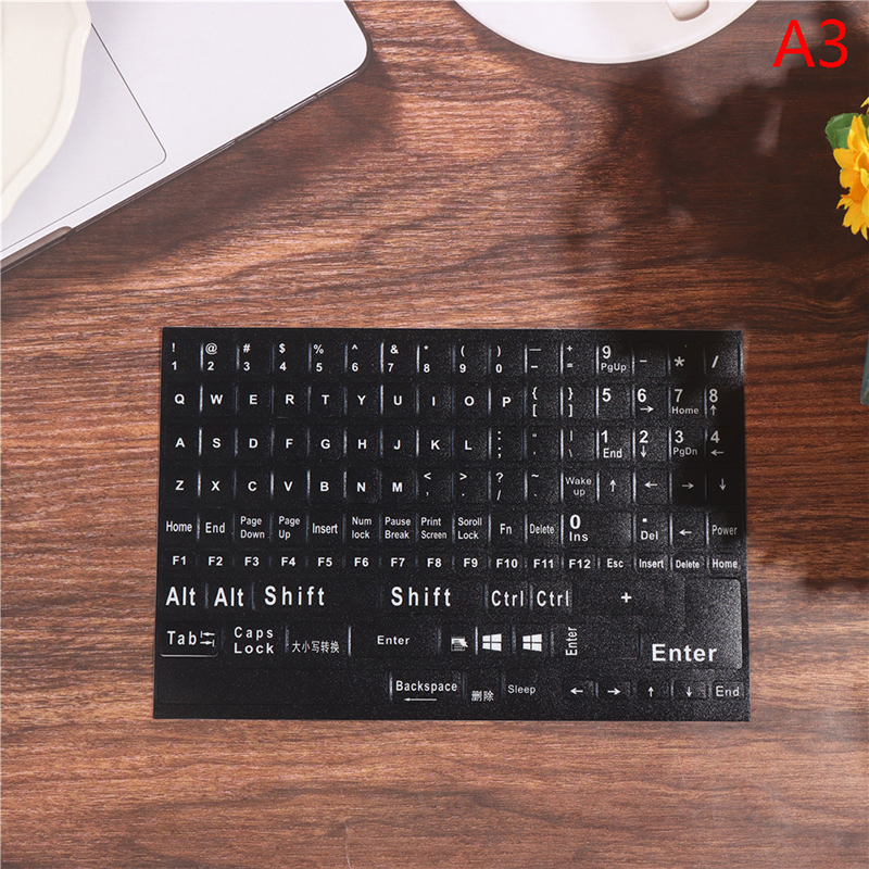 English 120 Keys Matte Standard Waterproof Keyboard Stickers Letter ...