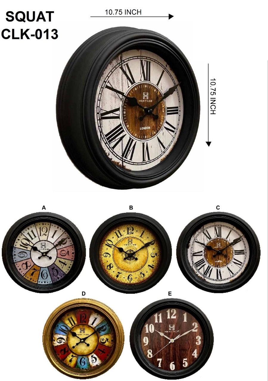 HERITAGE WALL CLOCK SQUAT | Daraz.pk