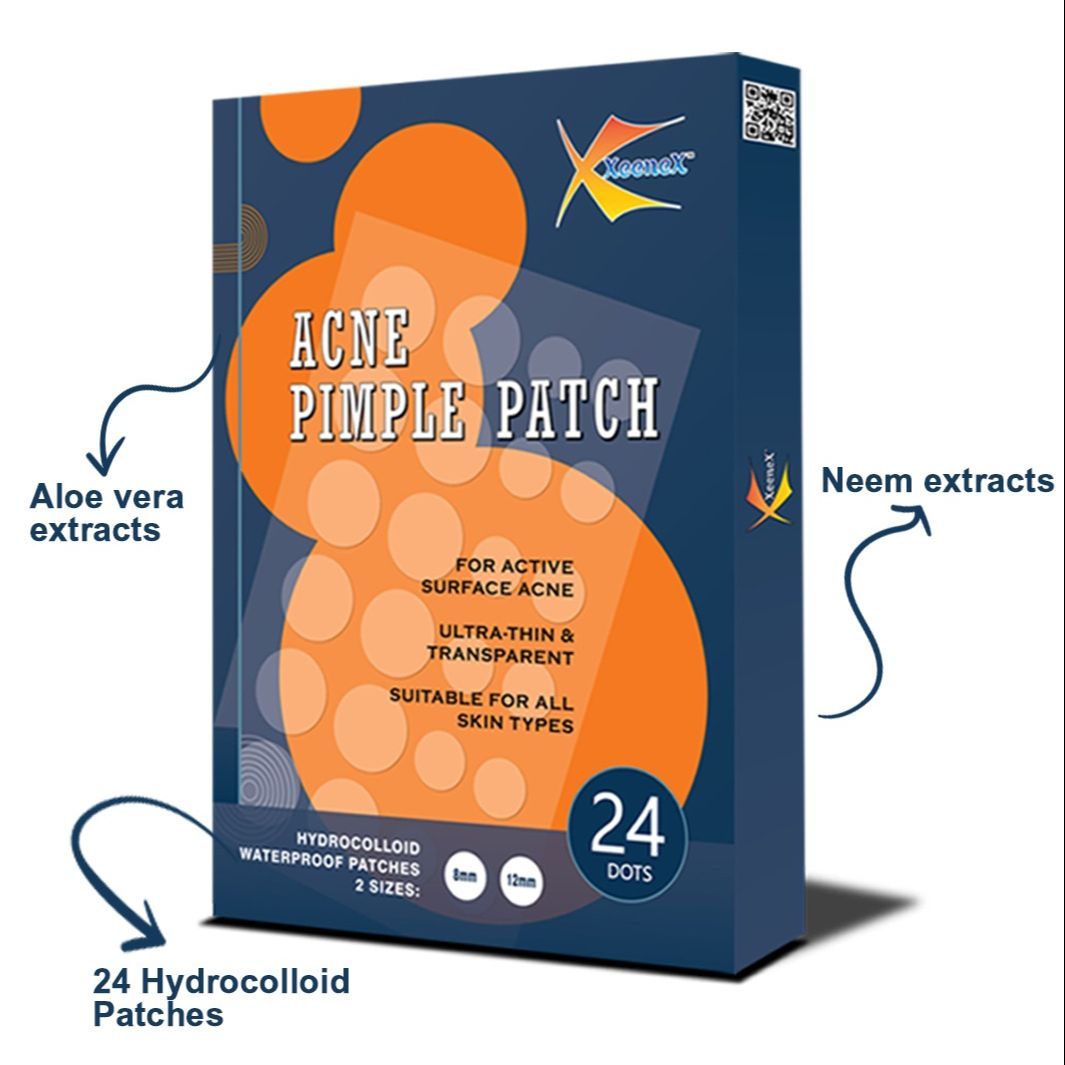 XeeneX Acne Pimple Patch~Hydrocolloid Patches~Rapid Pimple Remover~ 24 ...