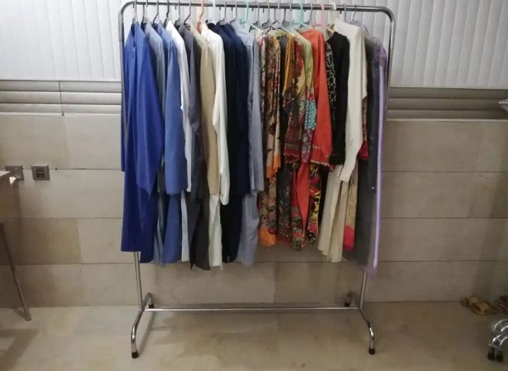 high quality Cloth hanging stand Rack Double/ single rustproof cloths ...