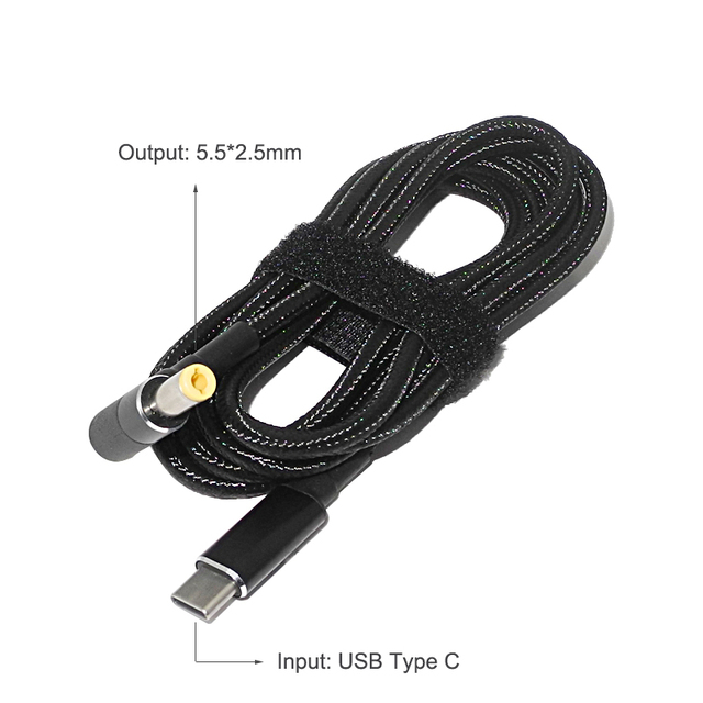 100W USB Type C Laptop Power Adapter Charging Cable Cord Dc Jack Plug ...