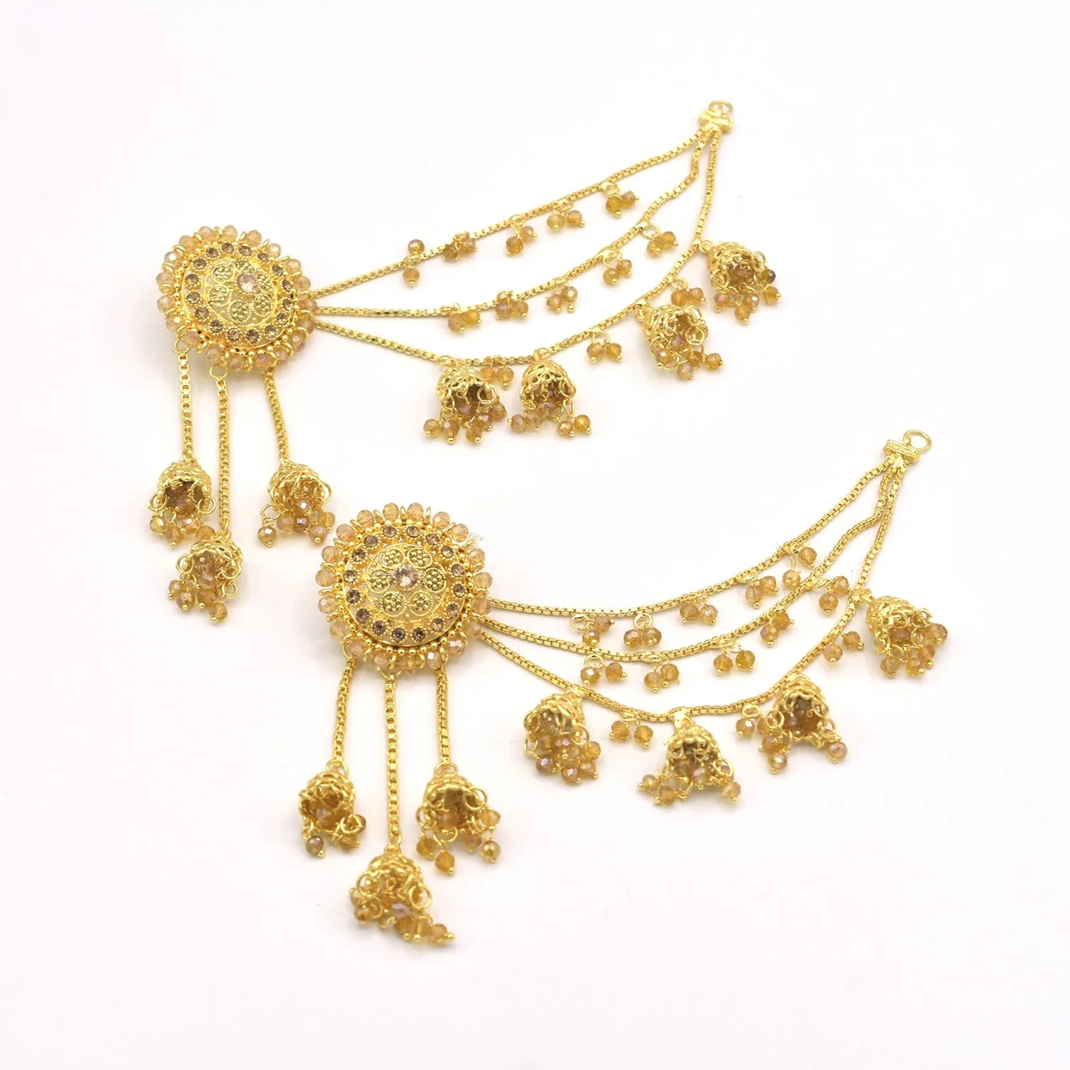 Jhumka set with sahara chains | Daraz.pk