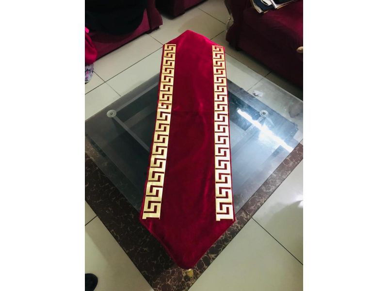 1pcs center table runner set velvet and lesser desing 54 inch lanth and ...