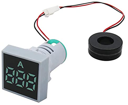 Square Digital AC Ammeter 0-100A 22mm LED Current Indicator Meter Mini ...