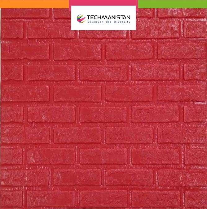 Techmanistan Pack of 12 - 3D Brick Wall Sticker Self-Adhesive Foam ...