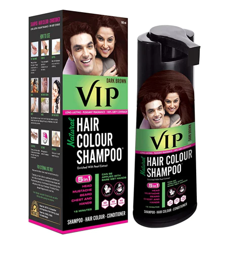 VIP Hair Colour Shampoo For Men and Women - 180ml | Daraz.pk