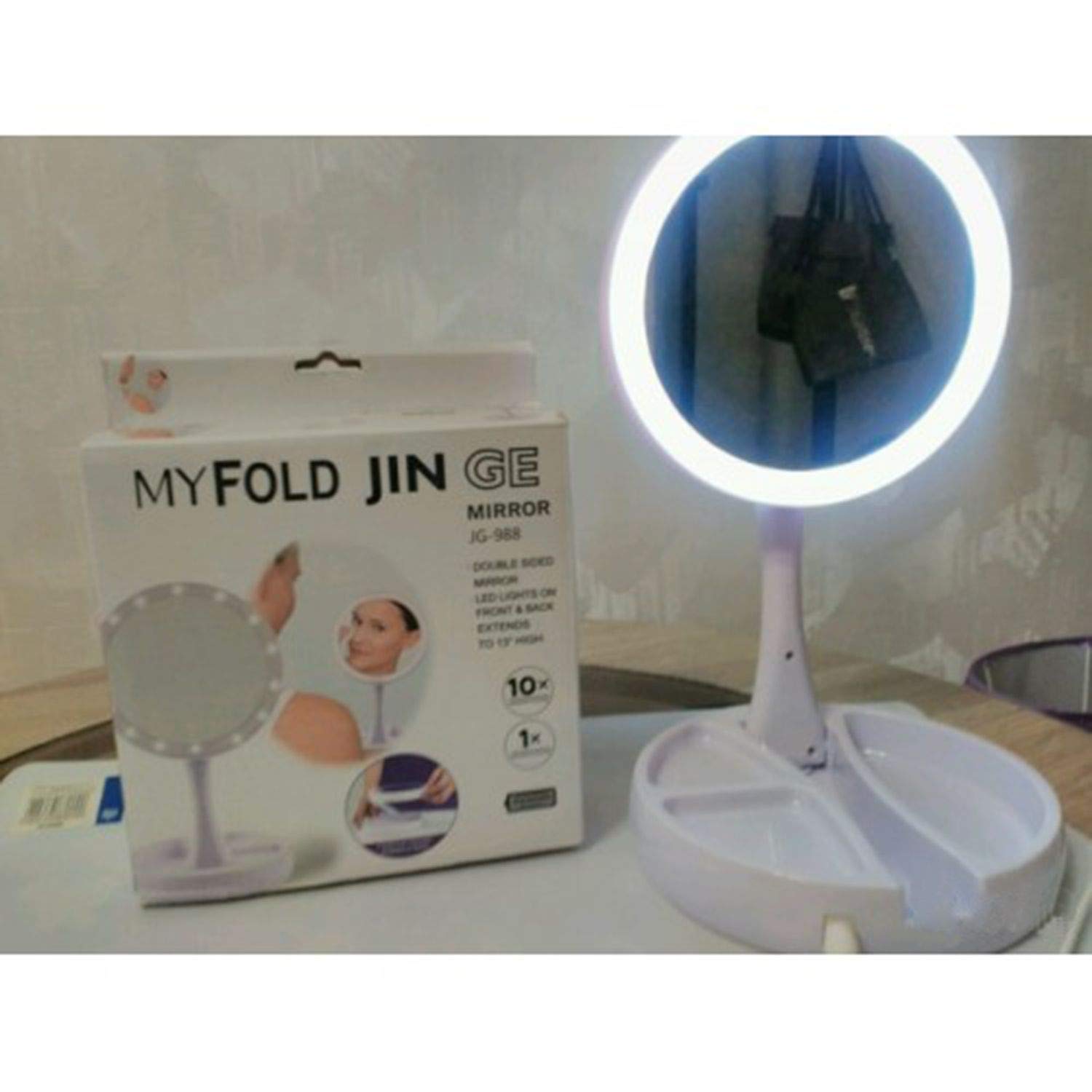 Tabletop Makeup Mirror My Fold Jin JG-988 (Pack of 1) | Daraz.pk