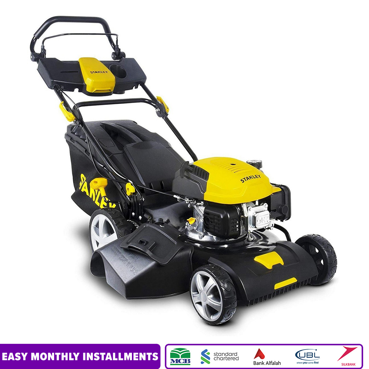 Stanley Petrol Lawn Mower - Grass Cutter - Self Push type - 18 inch ...