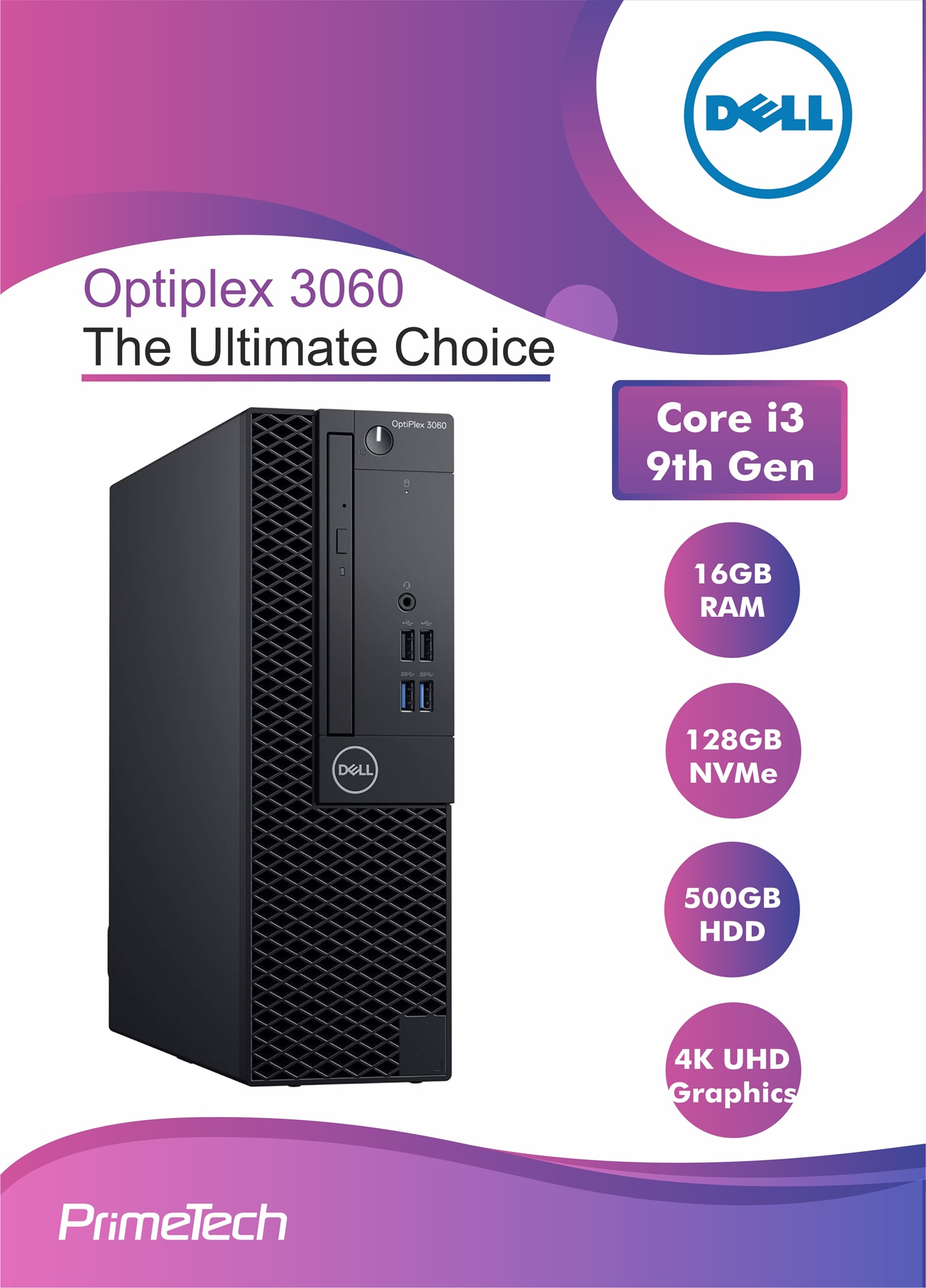 9th Gen Core i3 SFF PC, i3 9th Gen Processor, 16GB DDR4 RAM, 128GB NVMe ...