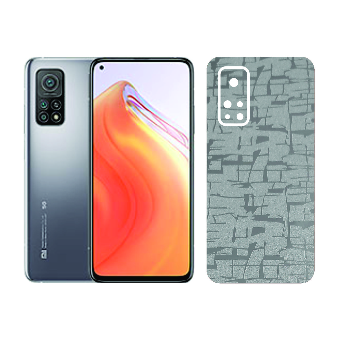 Xiaomi Mi 10T 5G Back Paper OB China Silver Sheet Anti-stain Only Back ...