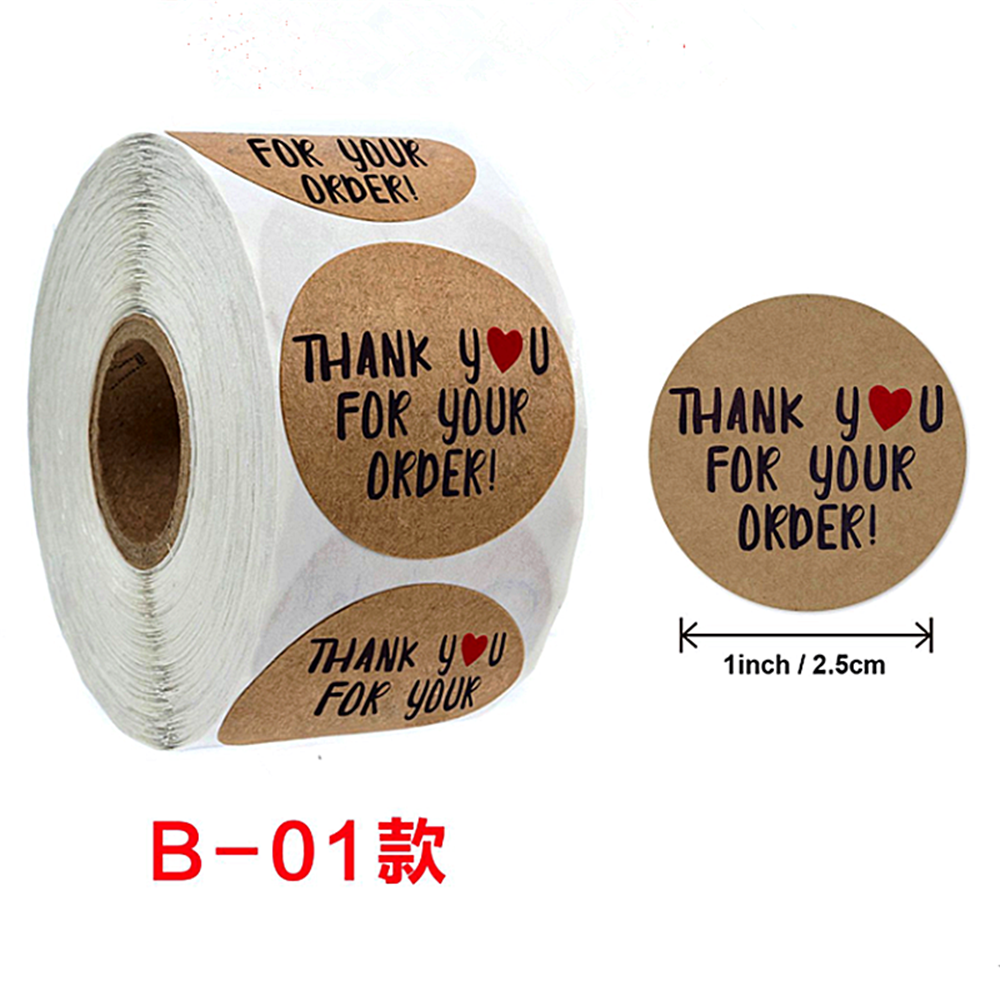 100 Pcs Thank You Stickers – 25.1MM Round Labels for Packaging, Gifts ...