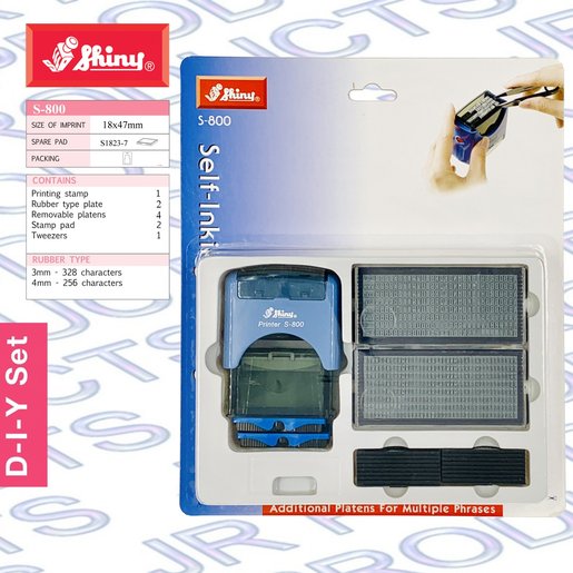 Shiny Self Inking Stamp S-800 Printing Kit DIY Set Self Inking Stamp ...