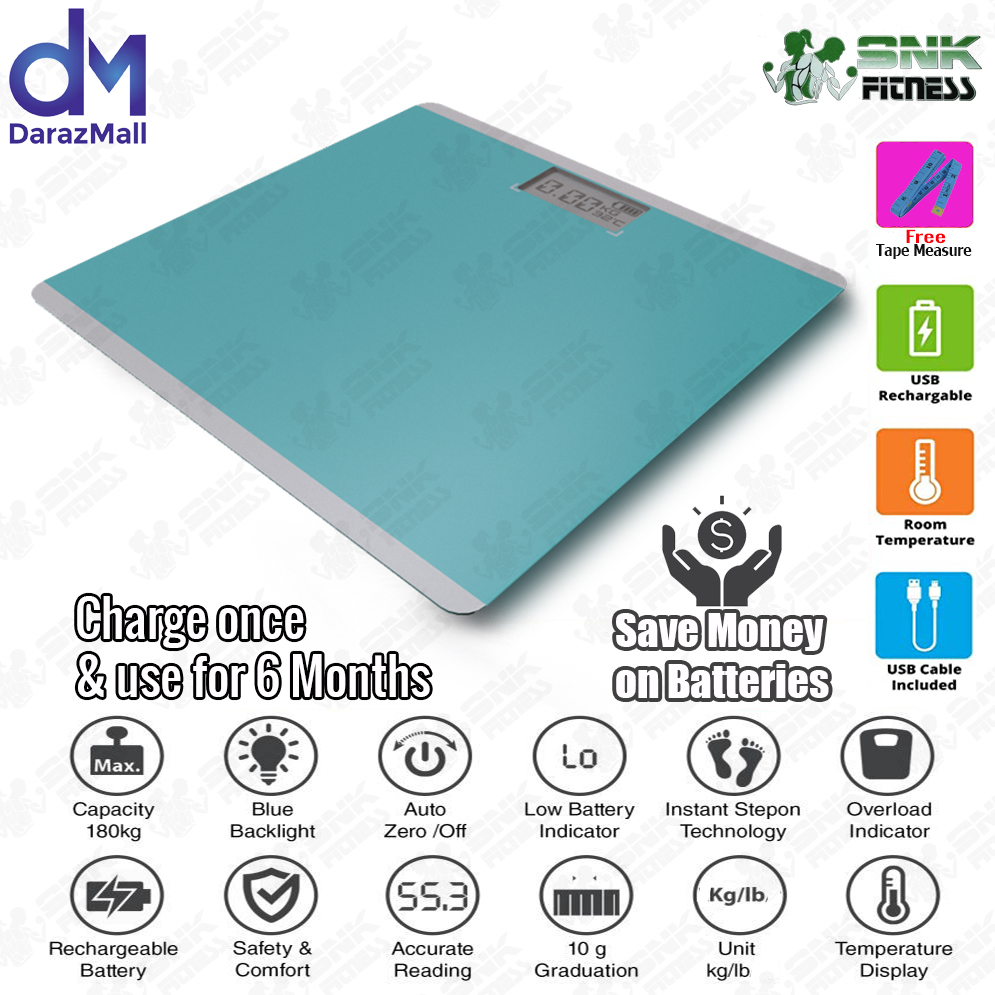 Rechargeable Digital Weight Machine Persnol Scale Body Weight Scale ...