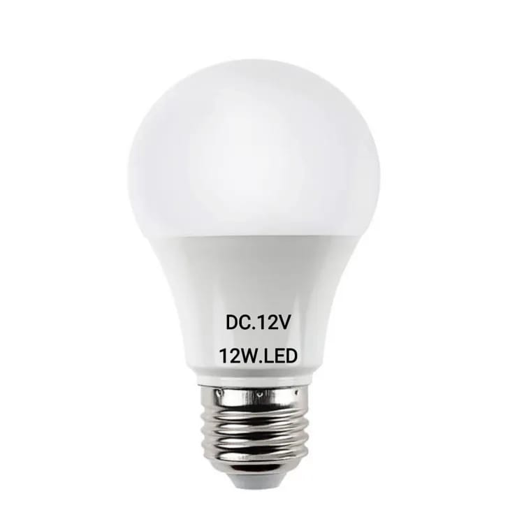 DC 12V LED Bulb 12 Watts Screw Type E27 Daylight White Pack of 1 / 2 ...