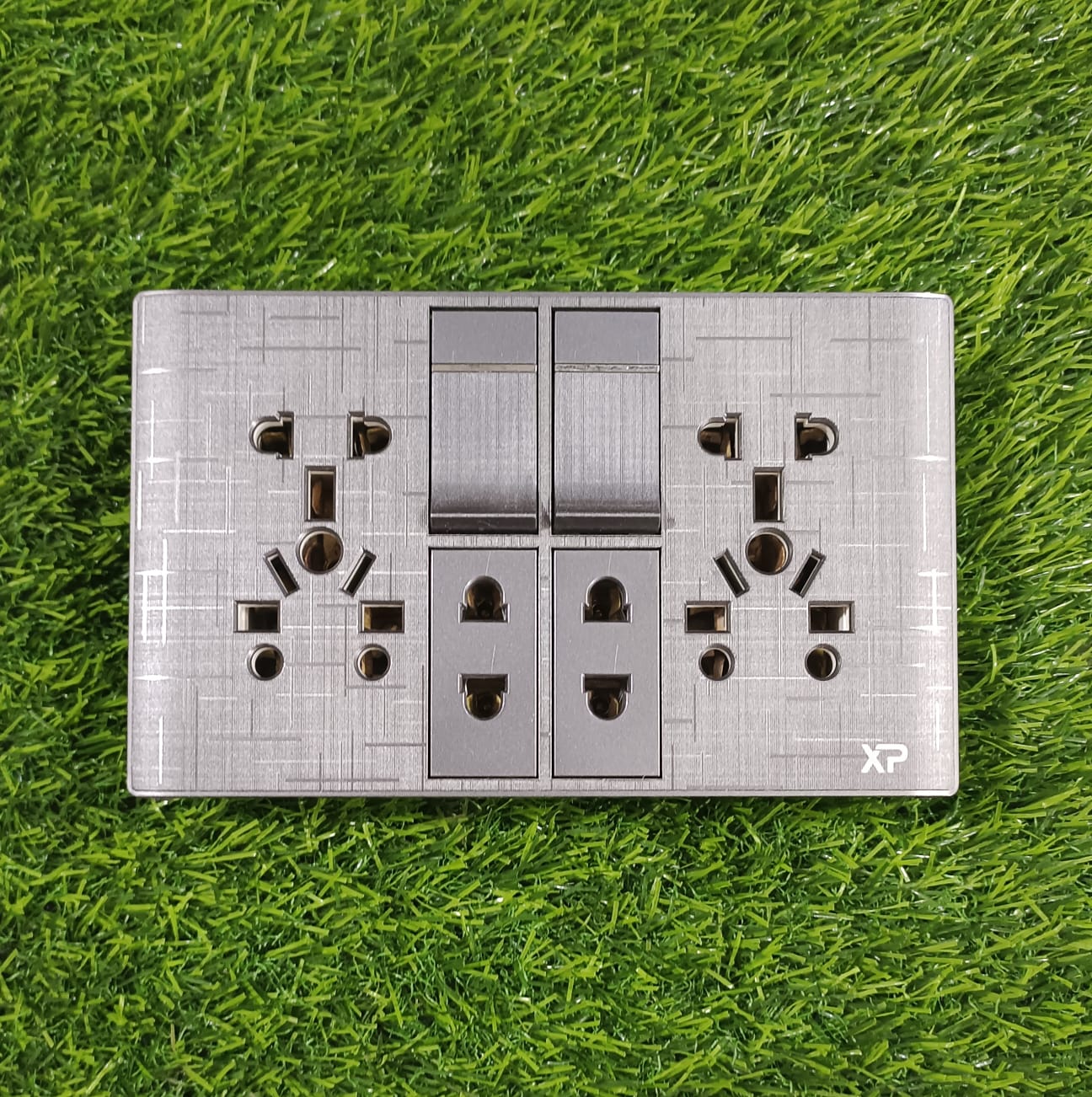 XP Universal Multi-functional Socket Wall Switch Double Light Plug ...