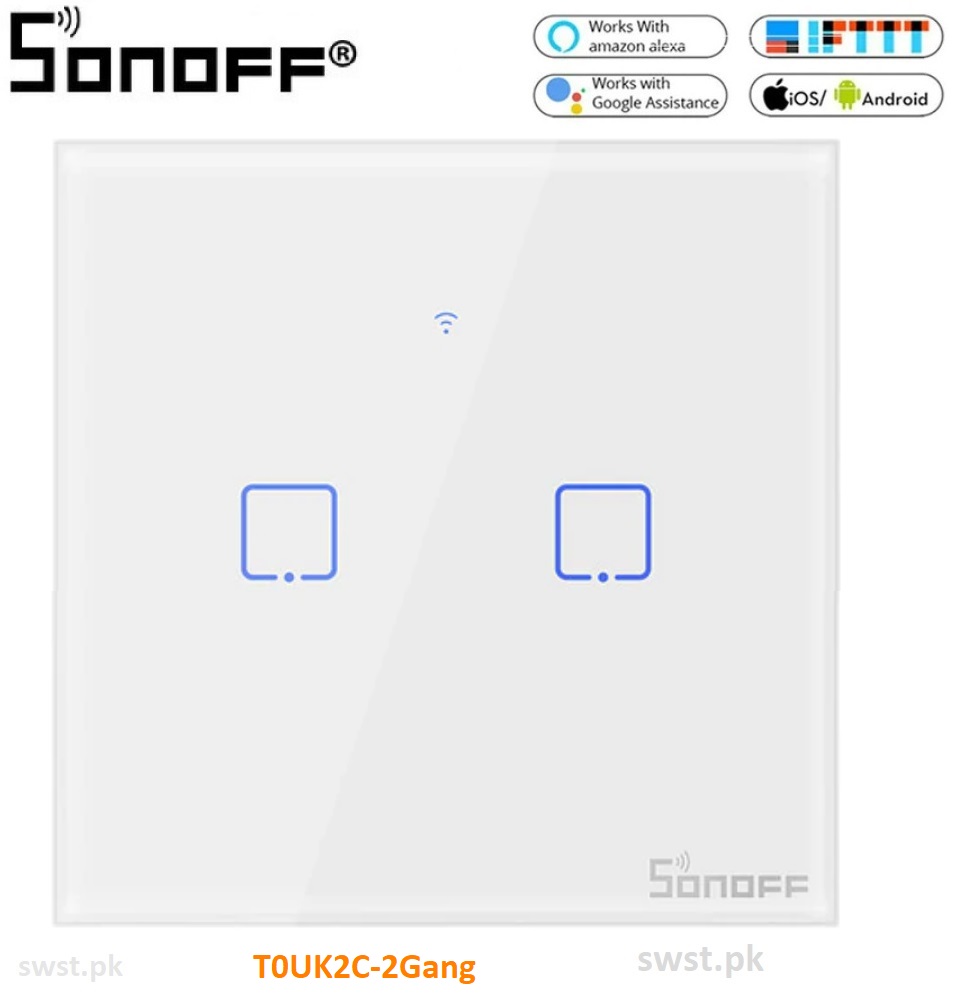 SONOFF T0 EU Wall WiFi Switch 1/2/ 3 Gang Smart Home Remote Timing SONOFF Timer Switch Work With ...
