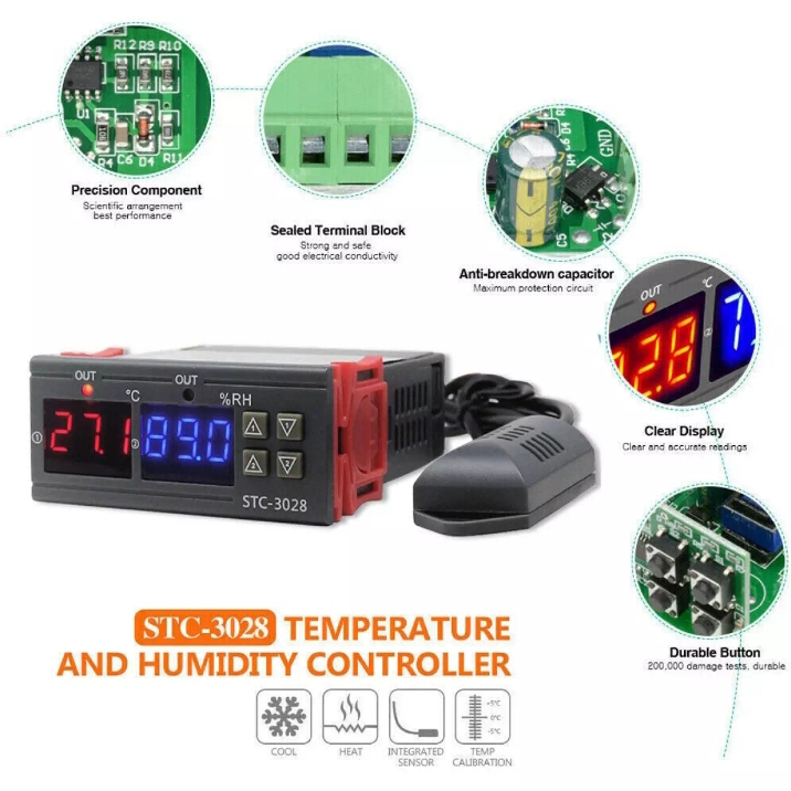 STC 3028 humidity and temp. controller 220v | Daraz.pk