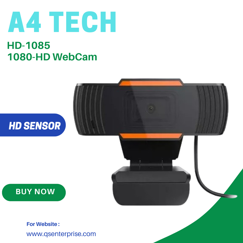 A4Tech HD-1085 WebCam 1080 Hd Sensor Video Calling Digital Mic Support ...