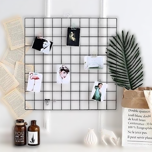 Wire Wall Metal Grid Panel Photo Wall Decor Home Display | Daraz.pk