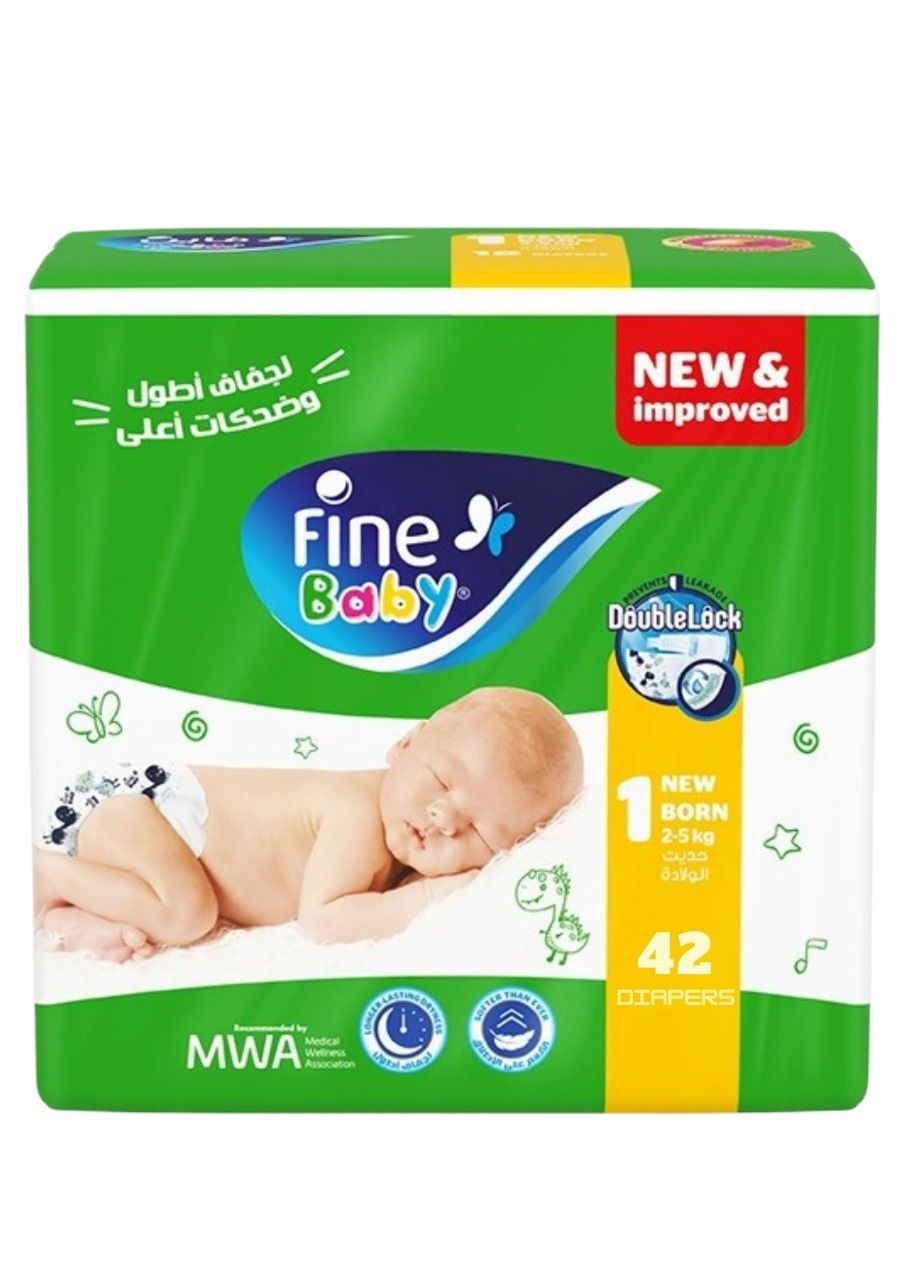 Fine Baby Diapers New Born Jumbo Pack 42 Pcs Upto 5Kg | Fine Baby ...