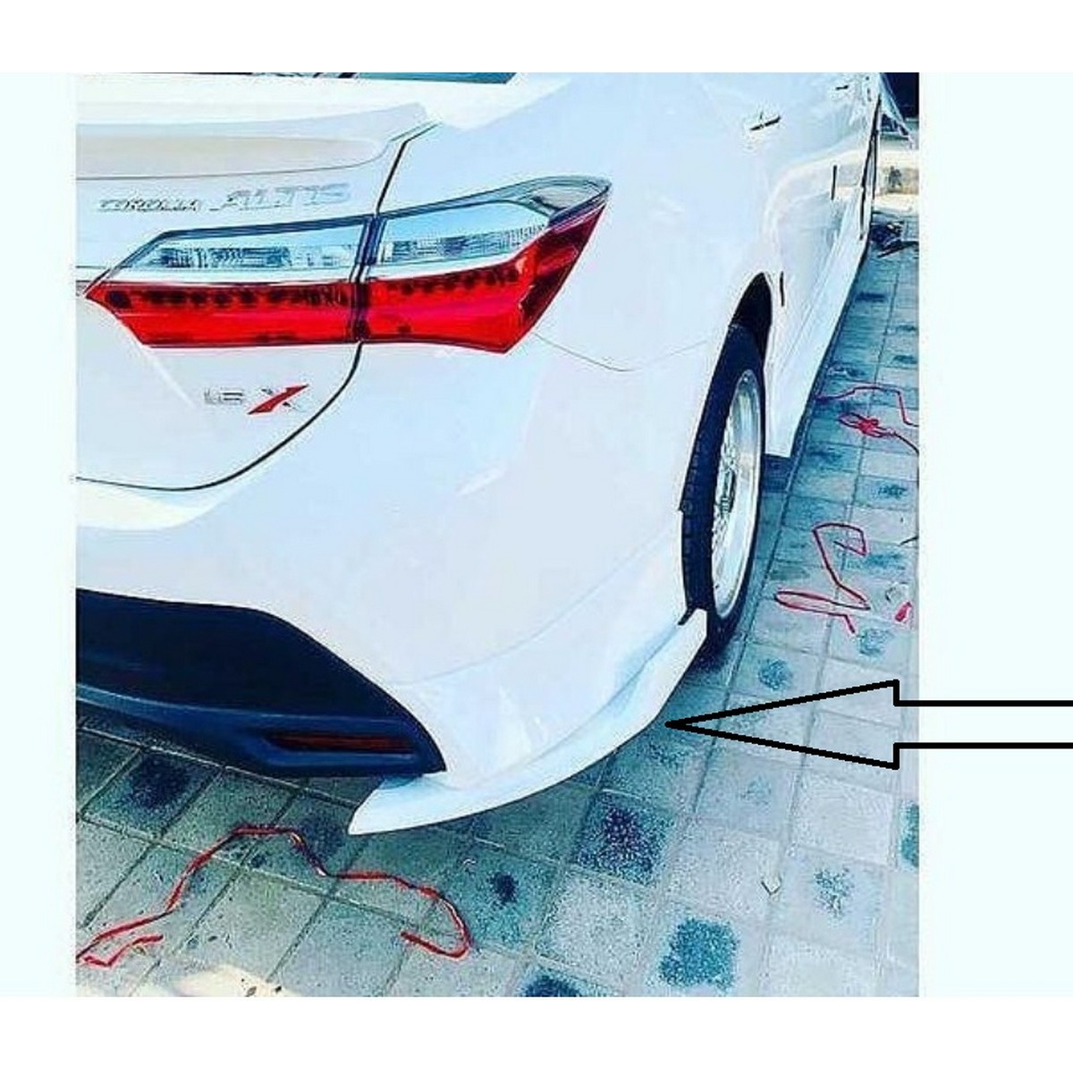 Toyota Corolla X 2021 Rear Bumper Canards Lip Bumper Deflector 02 Pcs ...