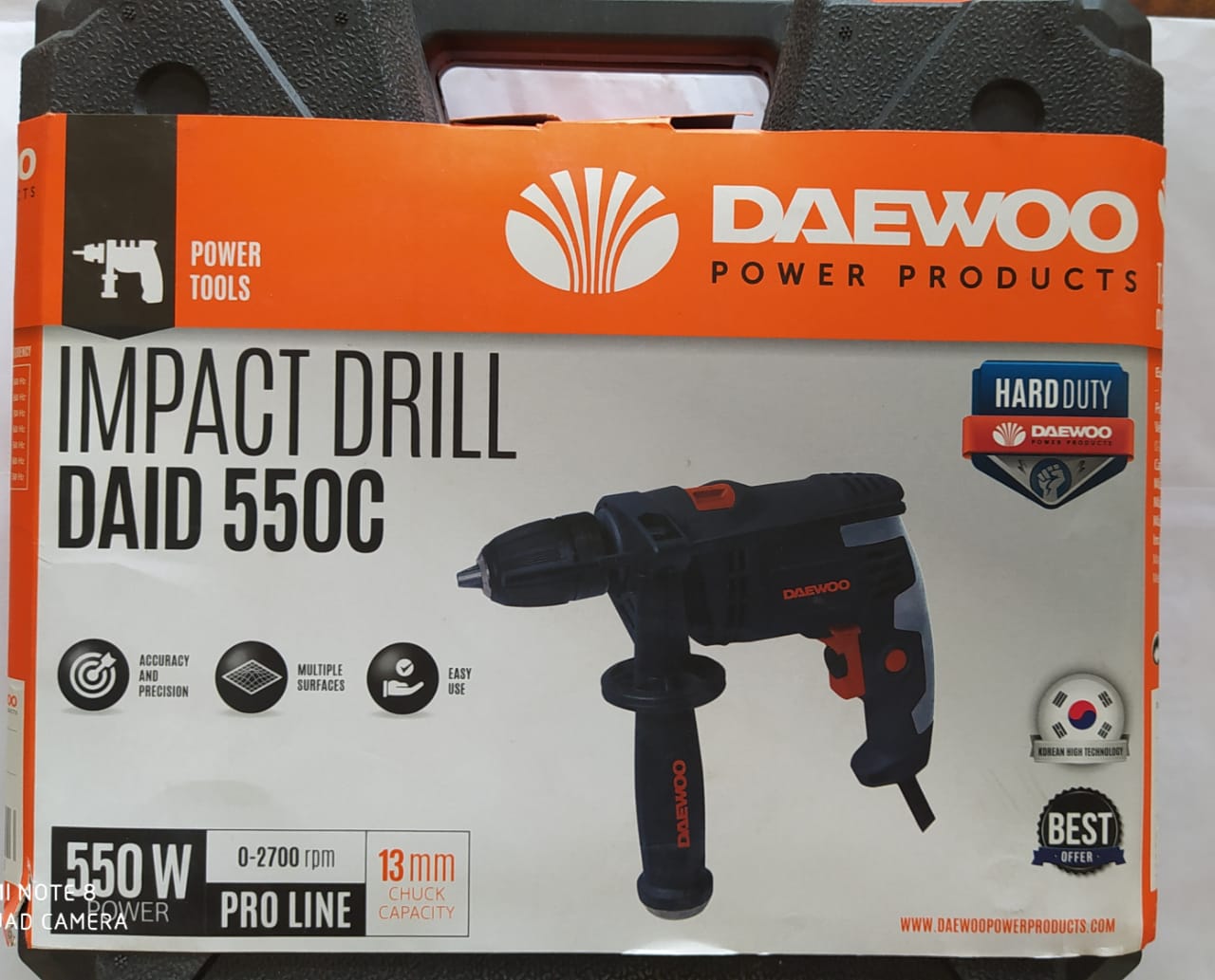 DAEWOO Impact Drill Machine | 550 Watts | Variable Speed Drill Machine ...