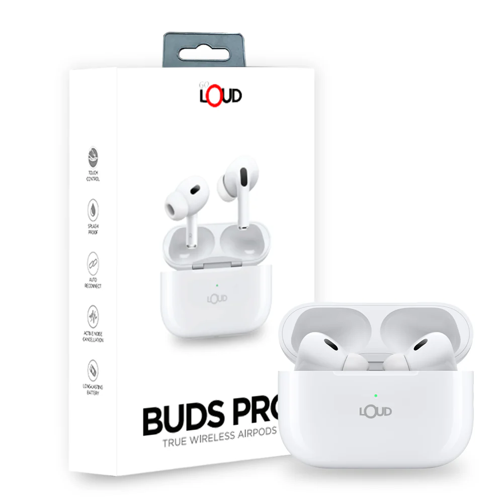 Go Loud Buds Pro True Wireless Airpods TWS 800 Touch Control - White ...