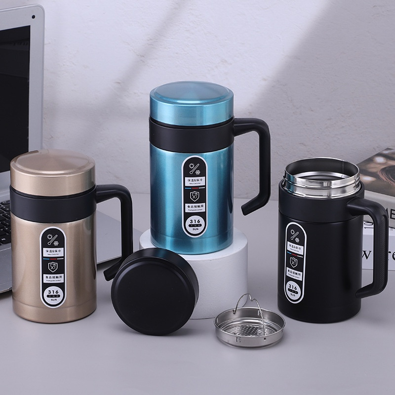 Branded Imported 304 Stainless Steel Thermos Mugs Tea Cup With Handle ...