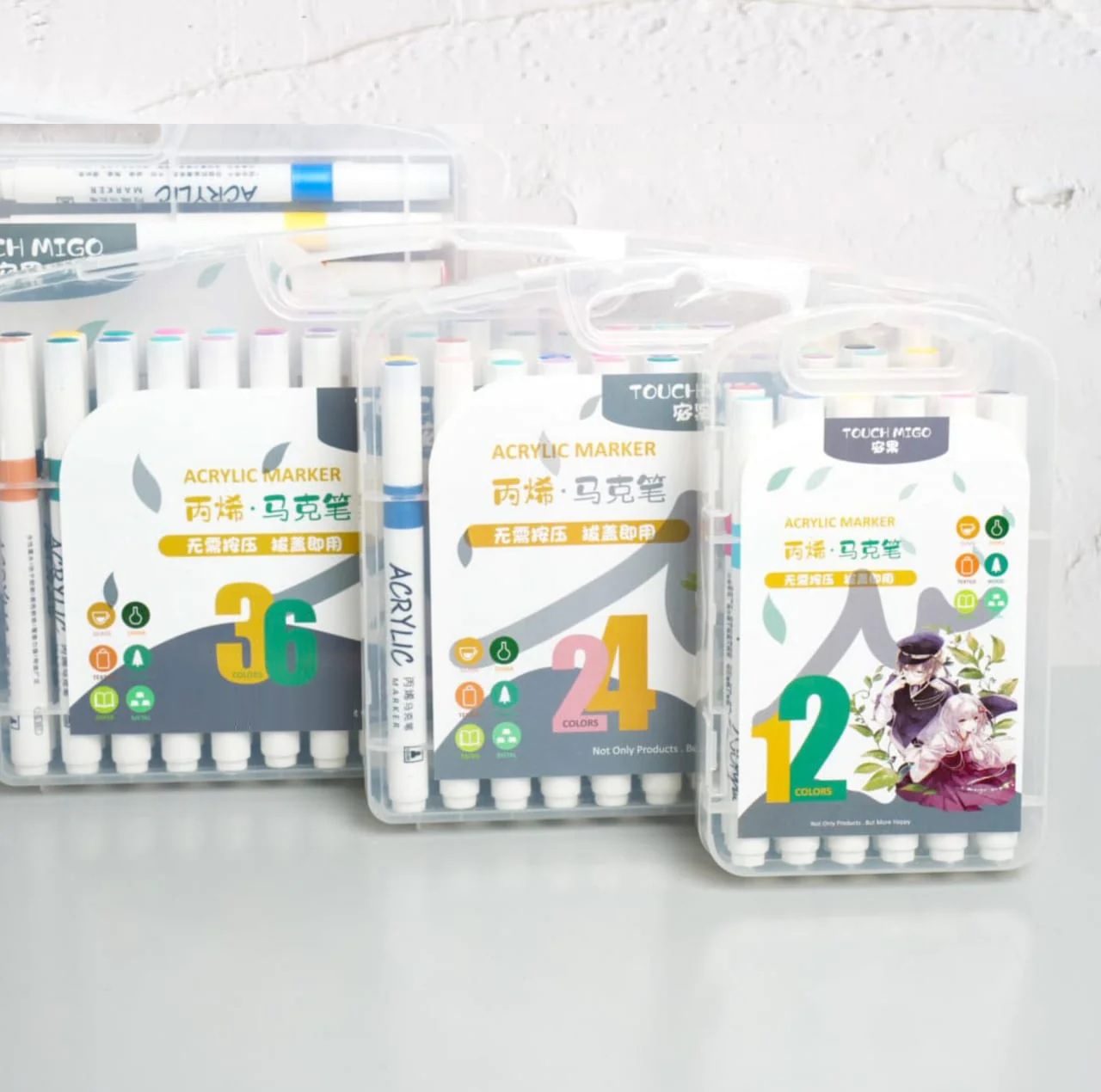 12/24/36pcs Touch Migo Acrylic Marker Art Supplies for Kids and Adults ...