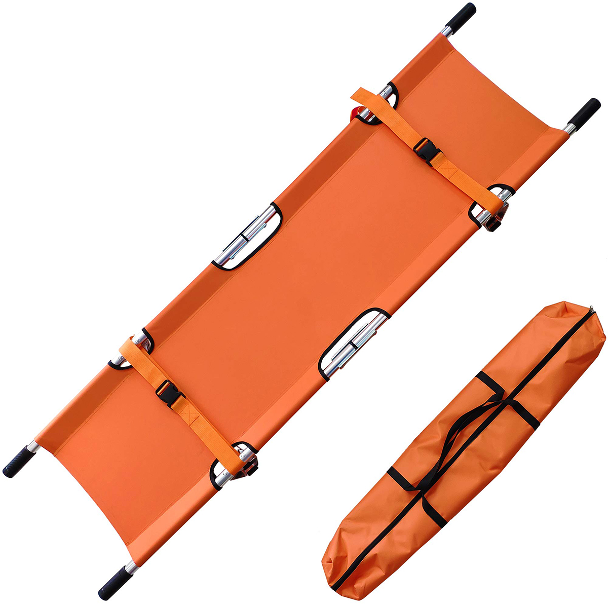 Medical Emergency Folding Stretcher Aluminum Alloy Portable Stretcher ...