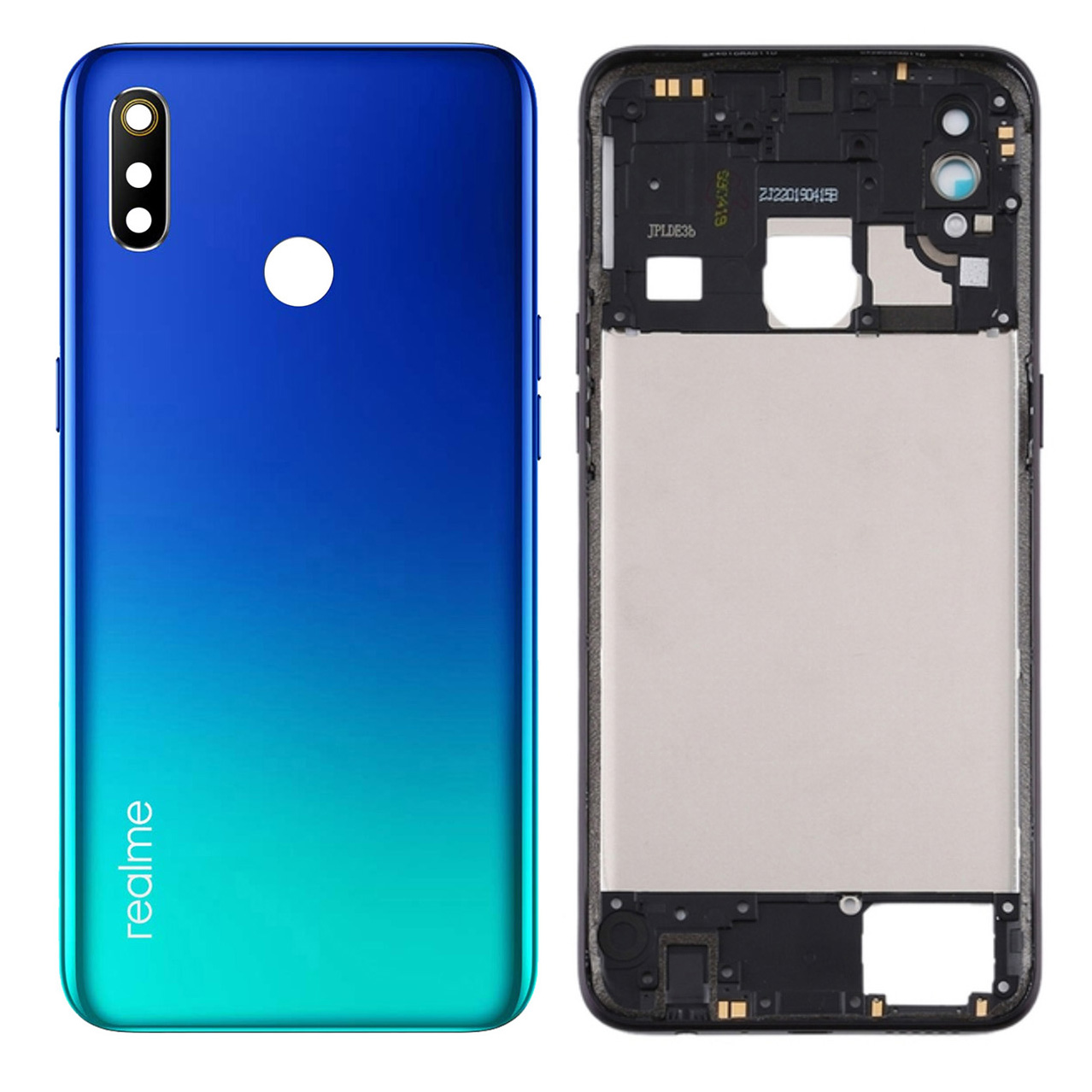 Realme 3 Middle Frame Housing With Side Button and Camera Lens Complete ...