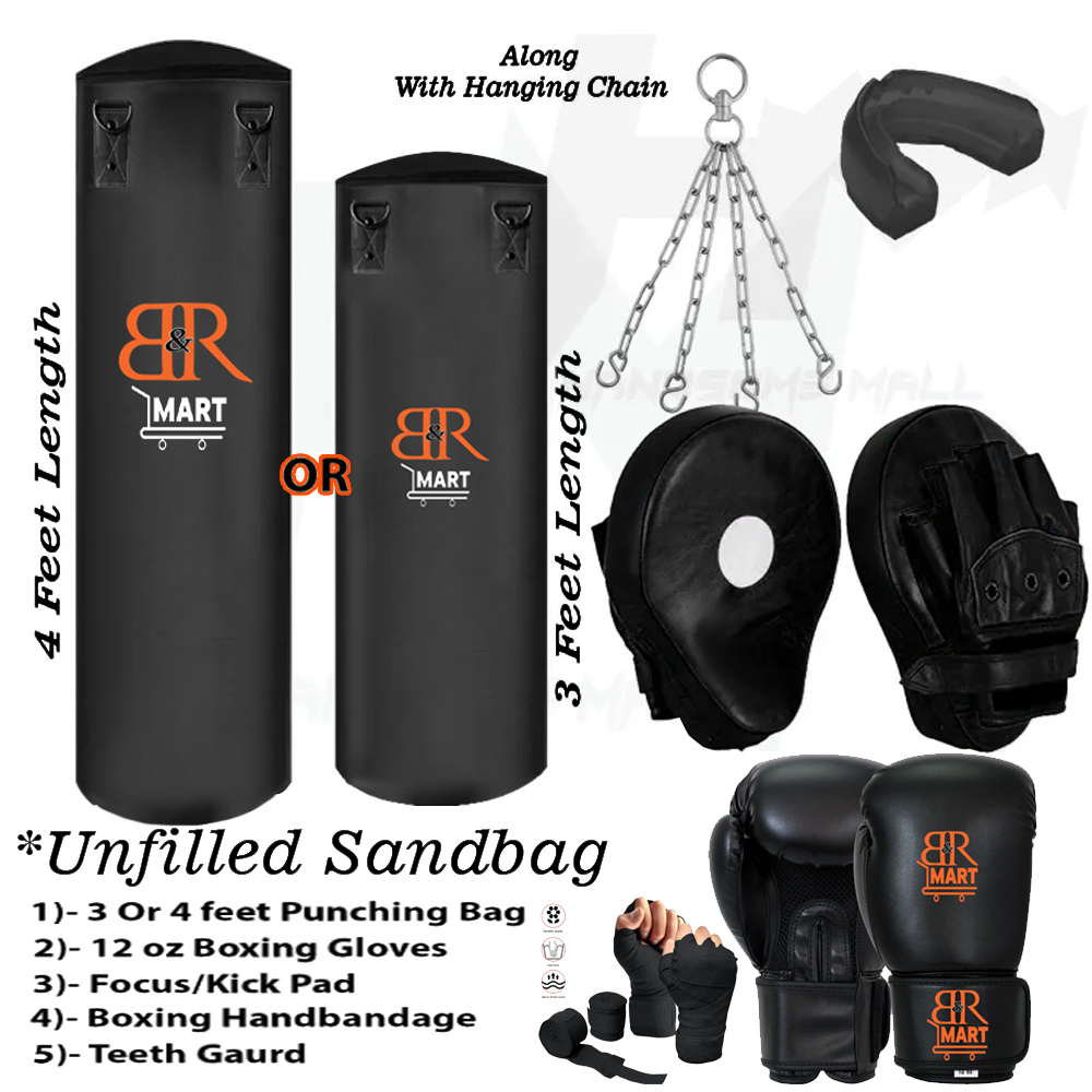 Boxing Full Set Kit for Adults-Pack Of 5 With Focus Pad mouth Gard ...